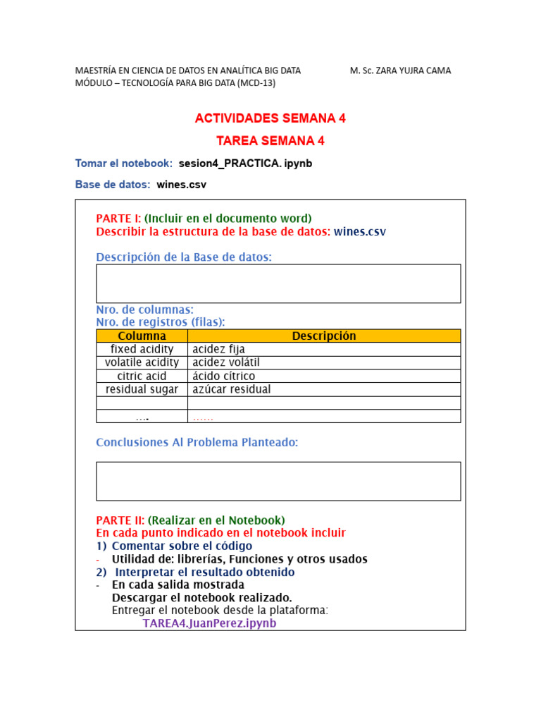 3 - Tarea - Semana 4 | PDF