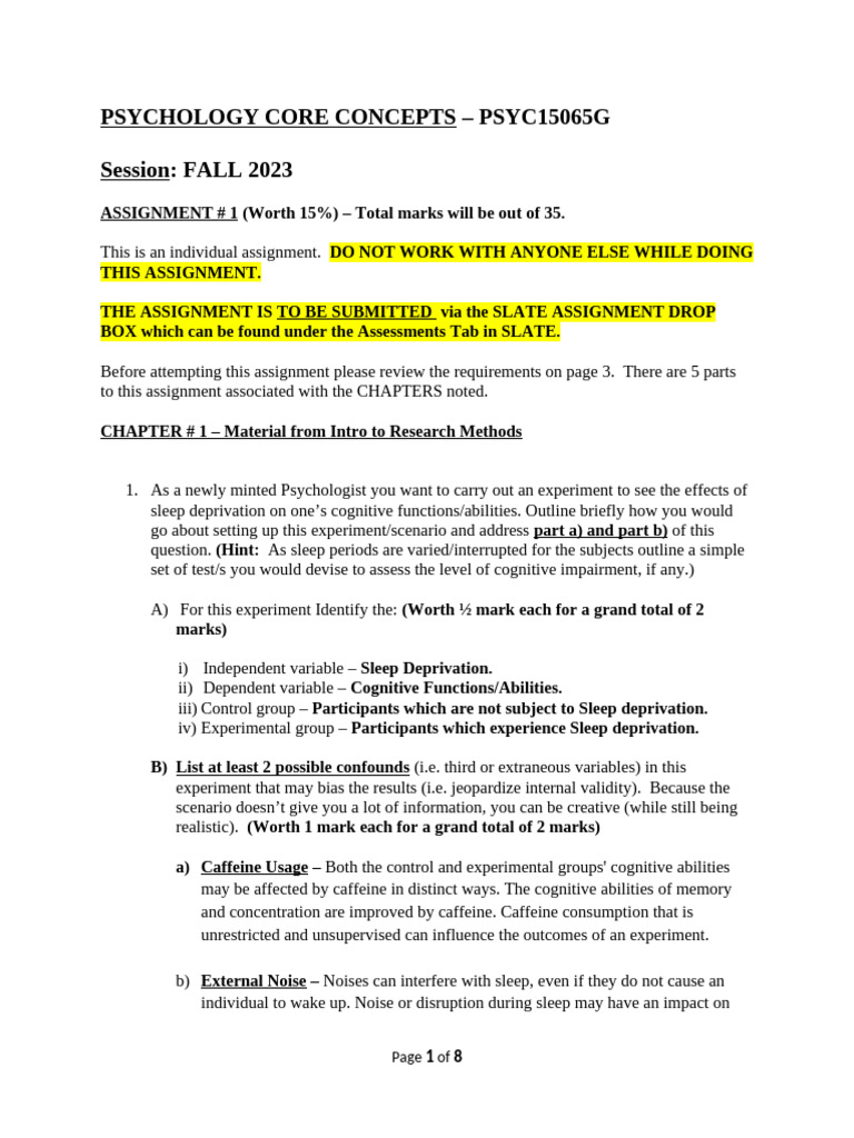 Assignment 1 PSYCH SUBHAM SUBHAM | PDF | Memory | Recall (Memory)