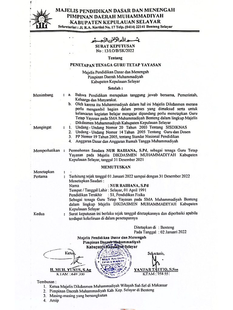 SK Yayasan 2022 | PDF