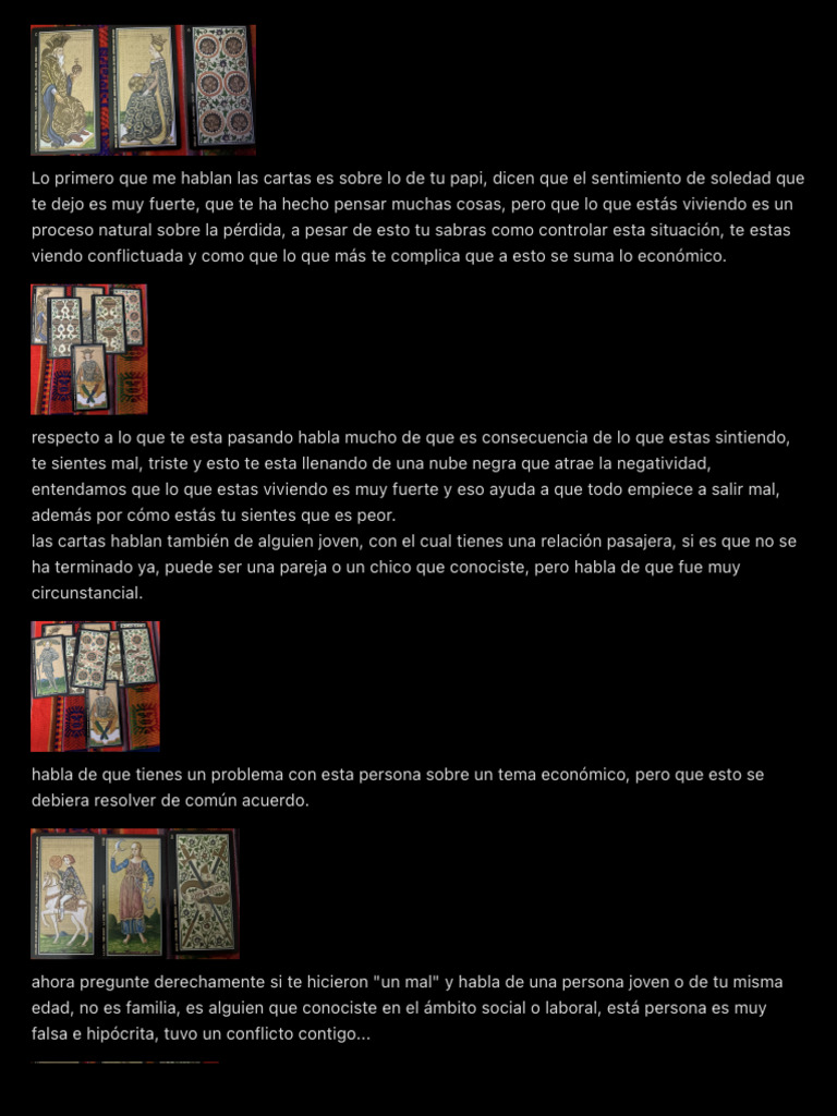 Lo Primero Que Me Hablan Las Cartas Es Sobre Lo de Tu Papi, Dicen 5 | PDF