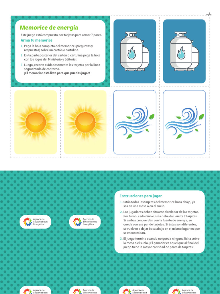 Juego de Memoria sobre Energía | PDF