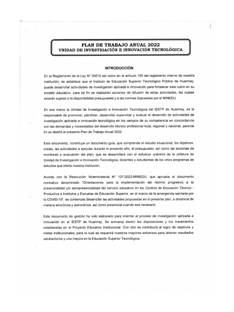 Plan Inv Huarmey (1) | PDF