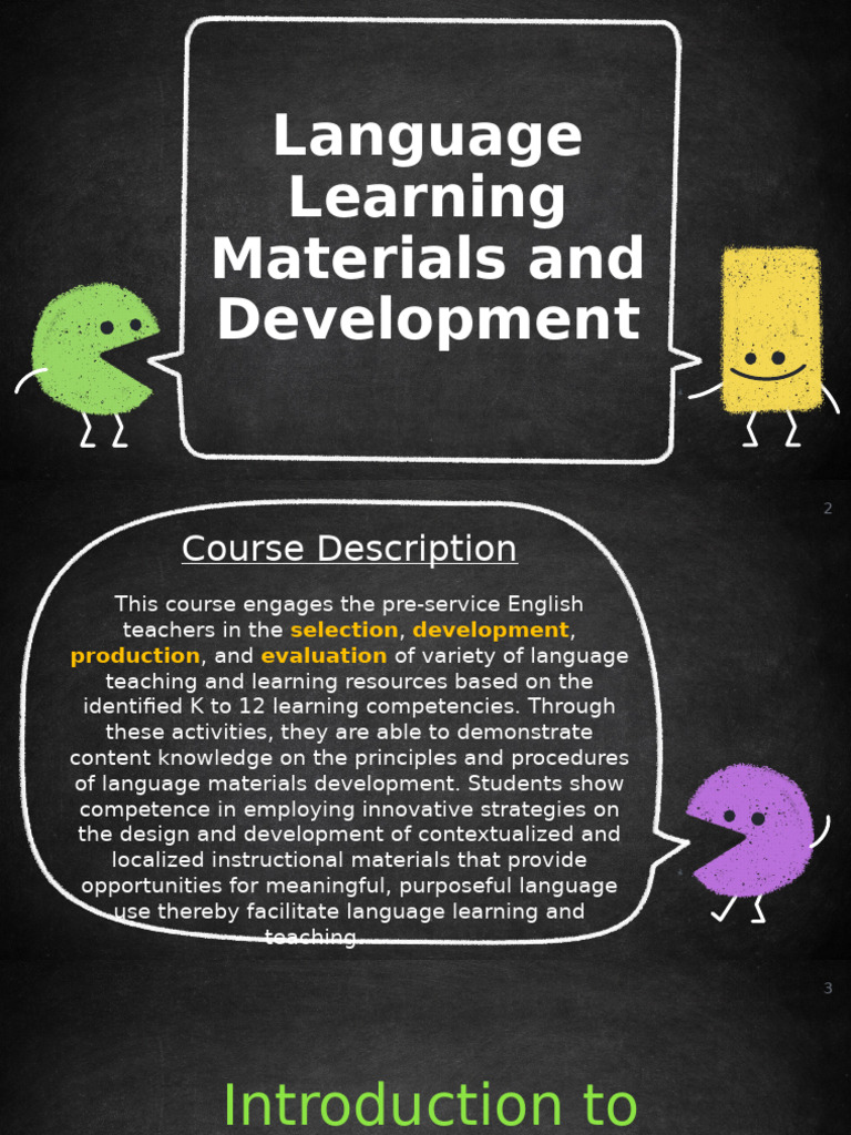 Intro To Language Learning Materials and Development | PDF | Learning ...