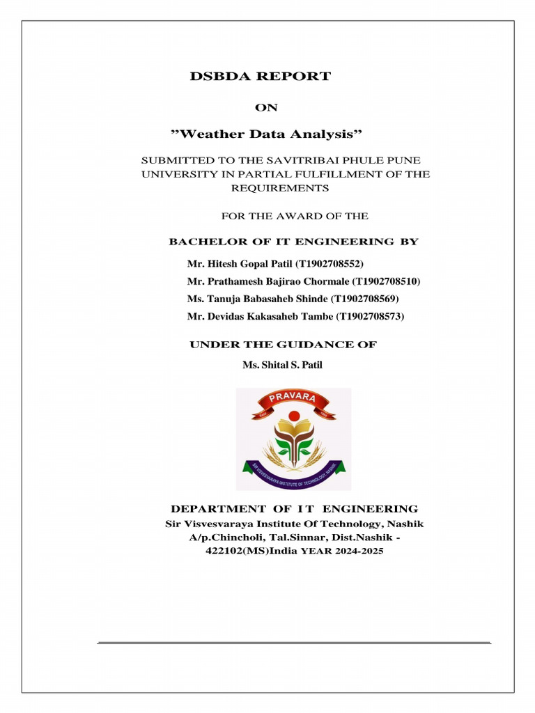 Weather Data Analysis | PDF