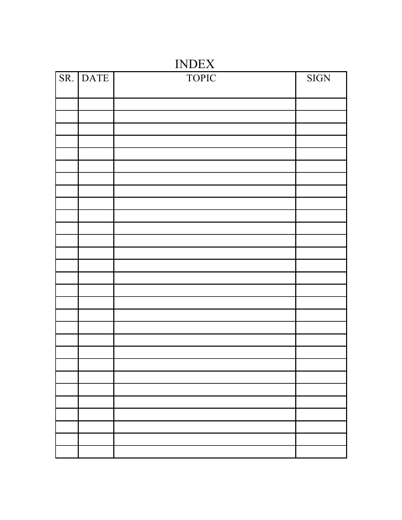 Document Index and Signatures | PDF