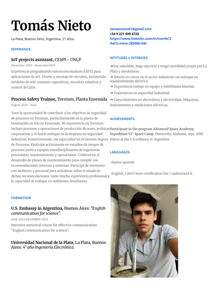 CV Tomas Nieto 3.35 (1) (1) | PDF | Ingeniería
