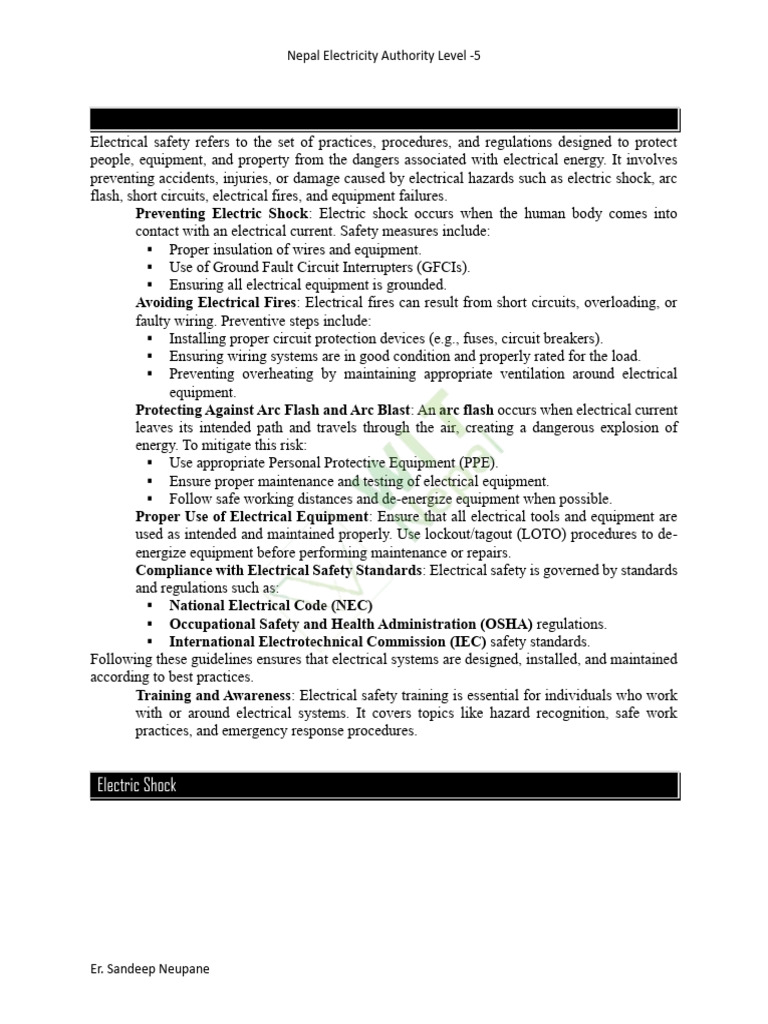 Safety, Testing and DSM - Watermark | PDF | Electricity