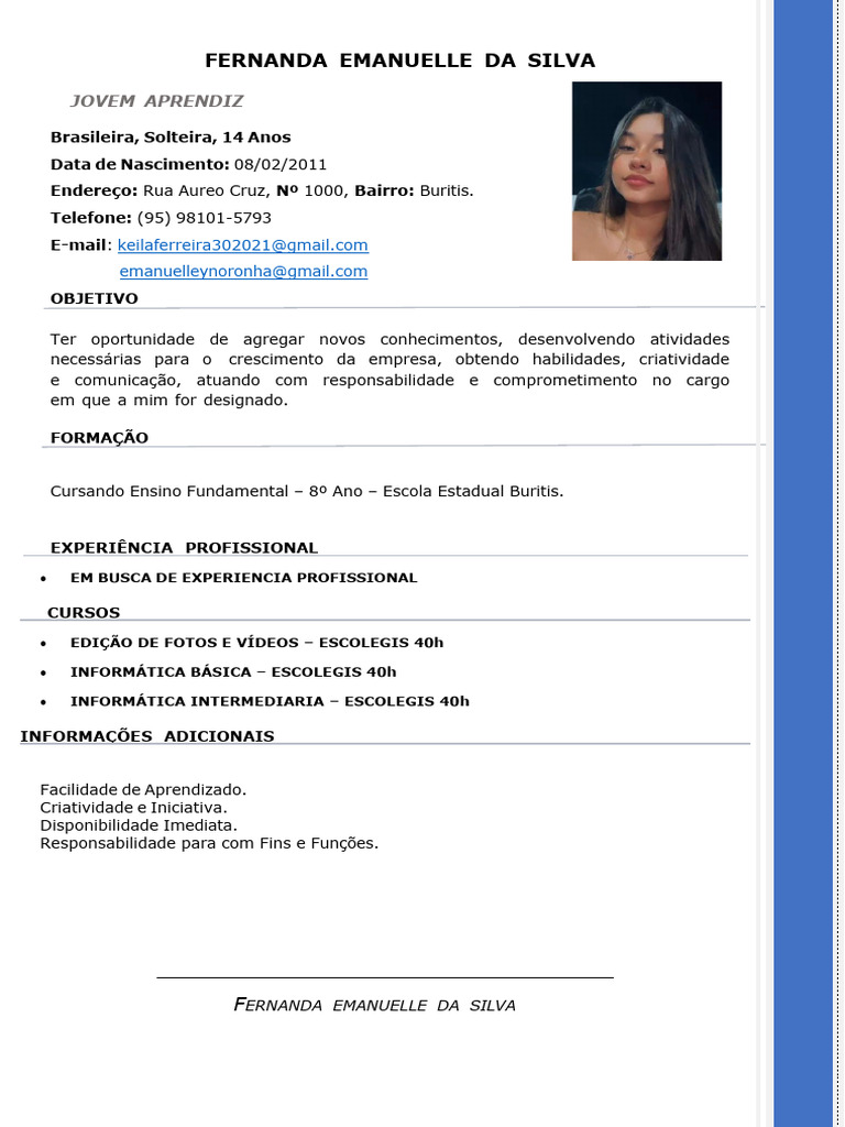 Fernanda Emanuelle Da Silva 2025 | PDF