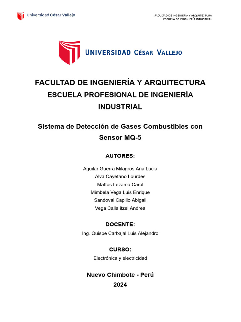 Informe - Electricidad | PDF | Arduino | Sensor
