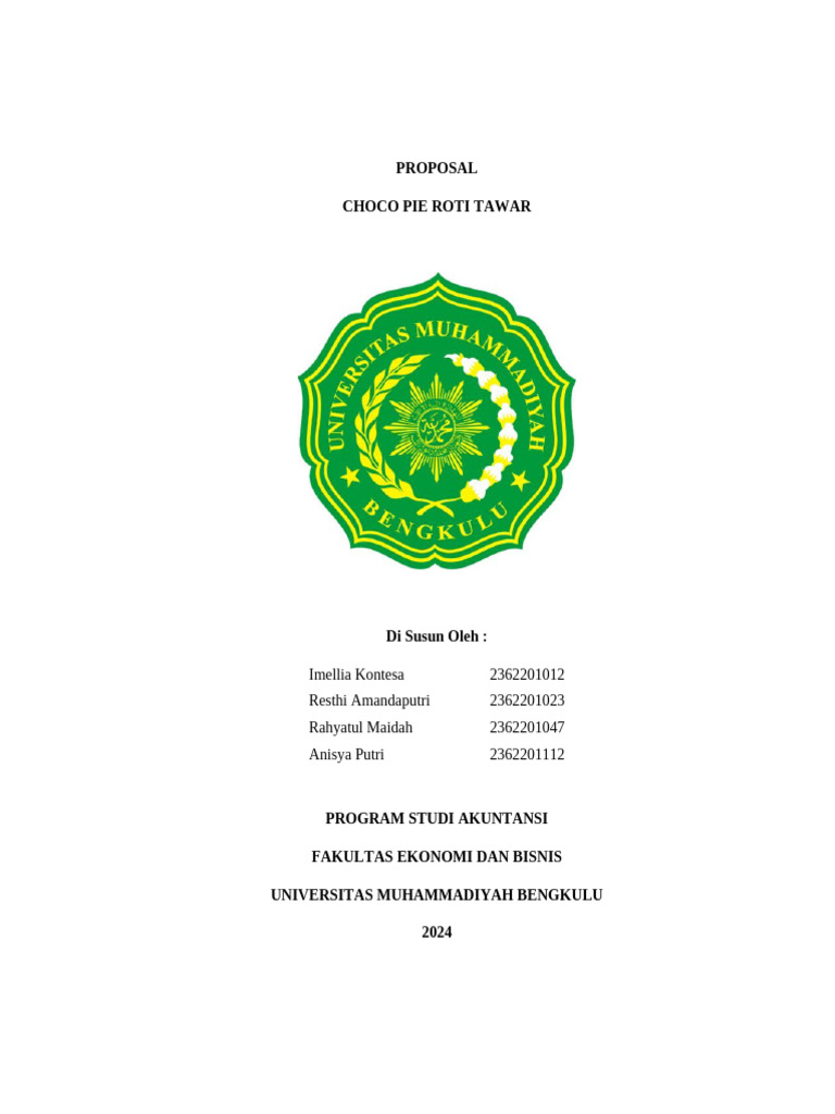 Proposal Choco Pie Roti Tawar 2024 | PDF