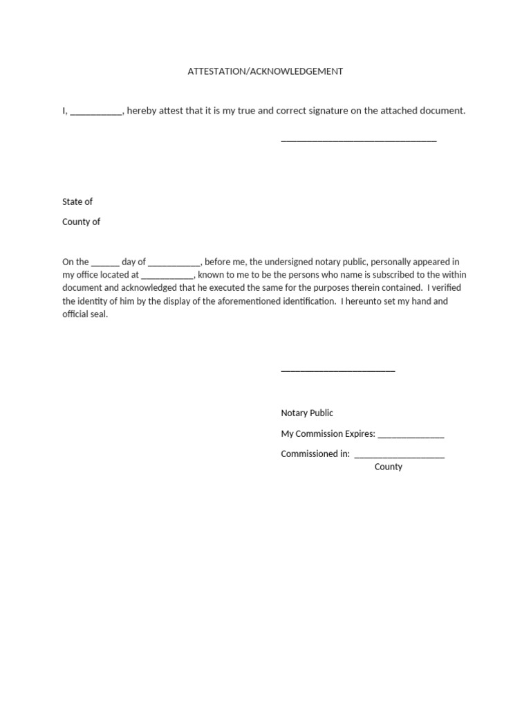 Notary Attestation | PDF