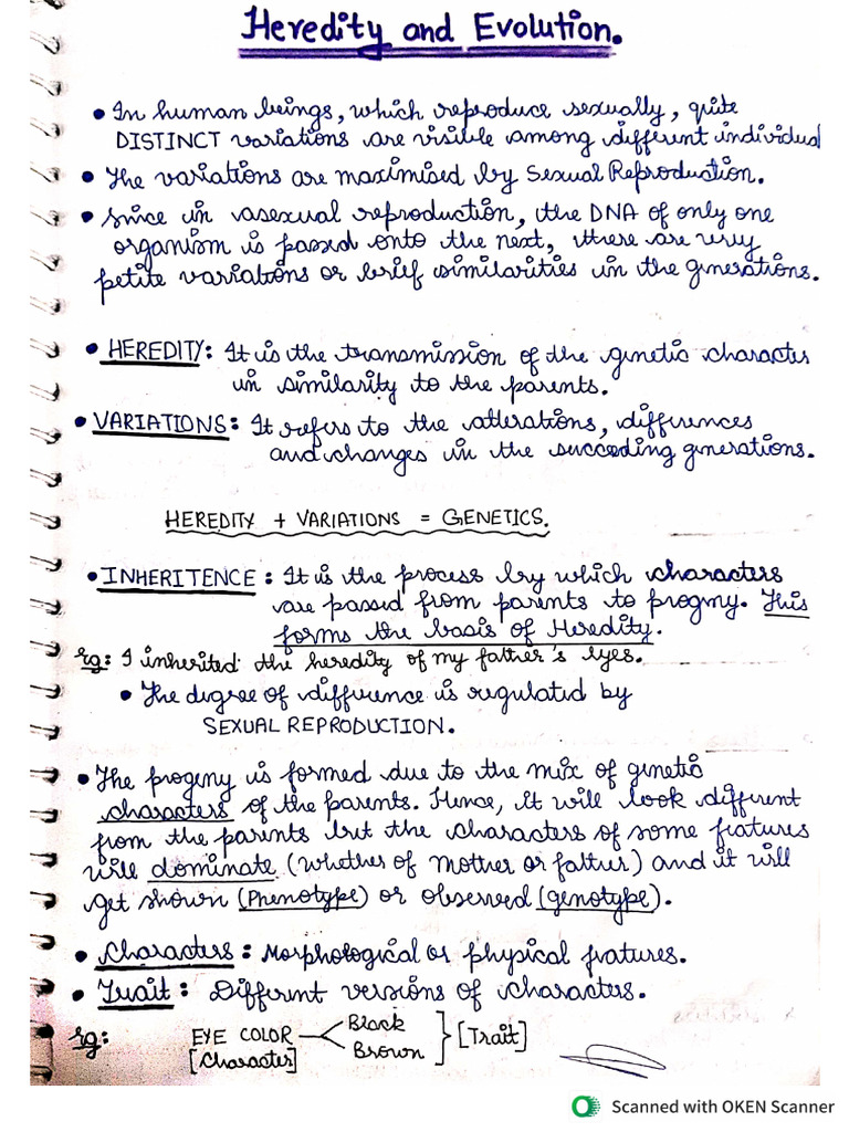 Basics of Heredity+Evolution | PDF