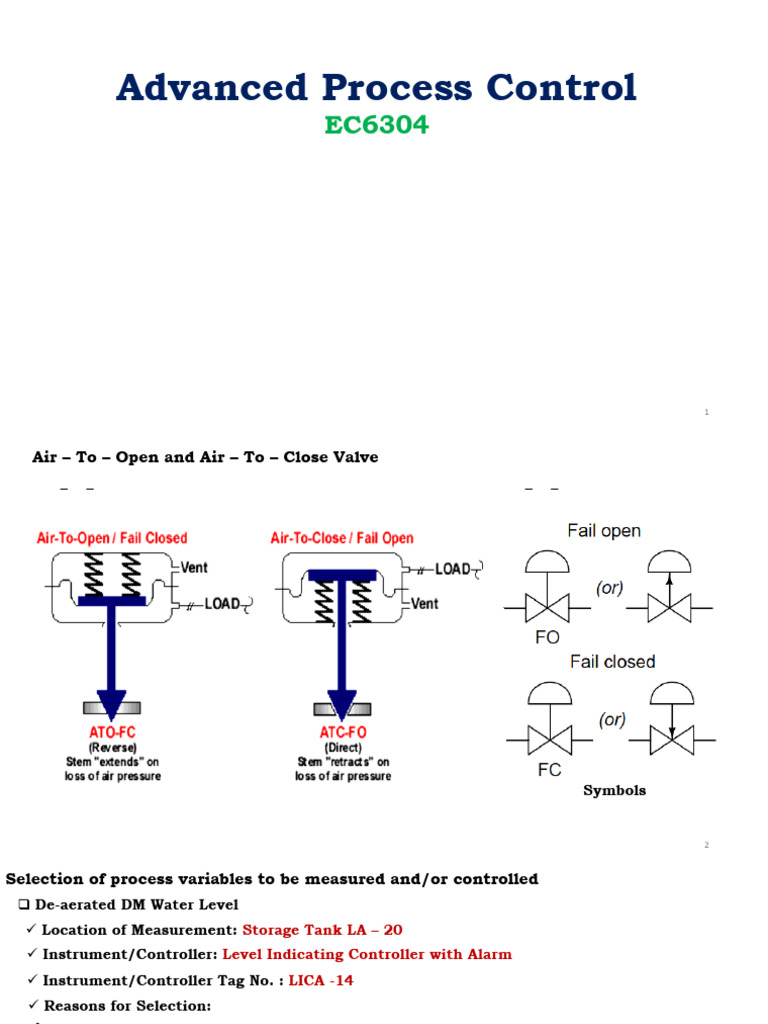 Advanced Process Control-1-10 | PDF | Instrumentation | Pump