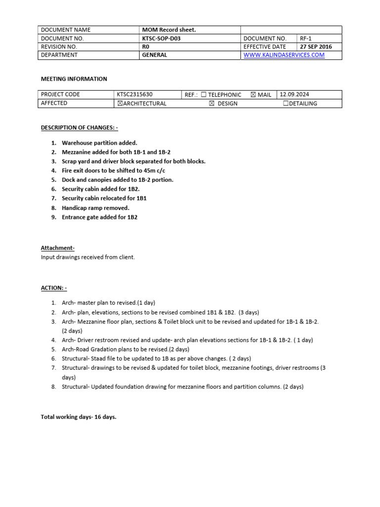 Rev Tracker OSP - 1B Changes | PDF
