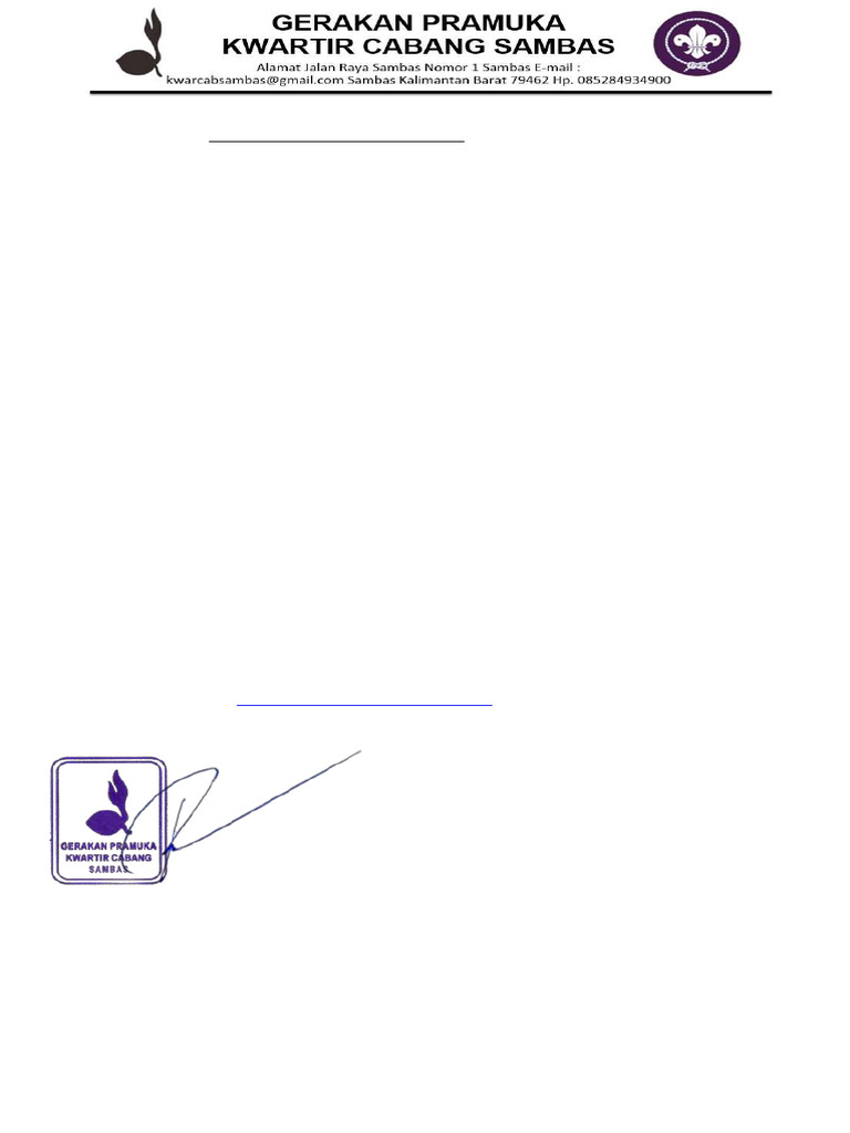 Contoh Surat Edaran KMD Pramuka | PDF