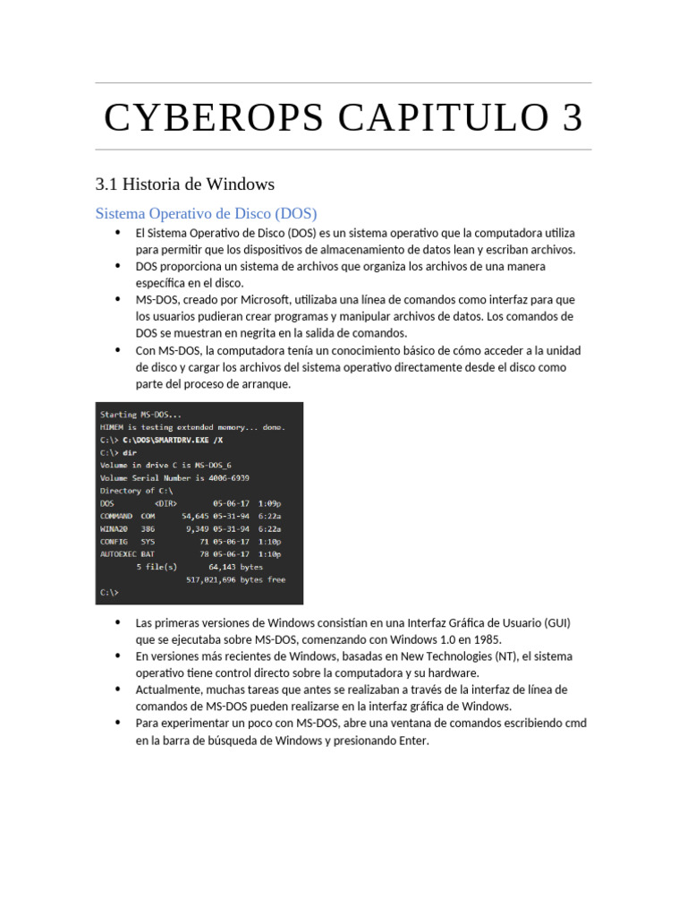 Cyberops Resumen Capitulo 3 | PDF | Registro de Windows | Archivo de computadora