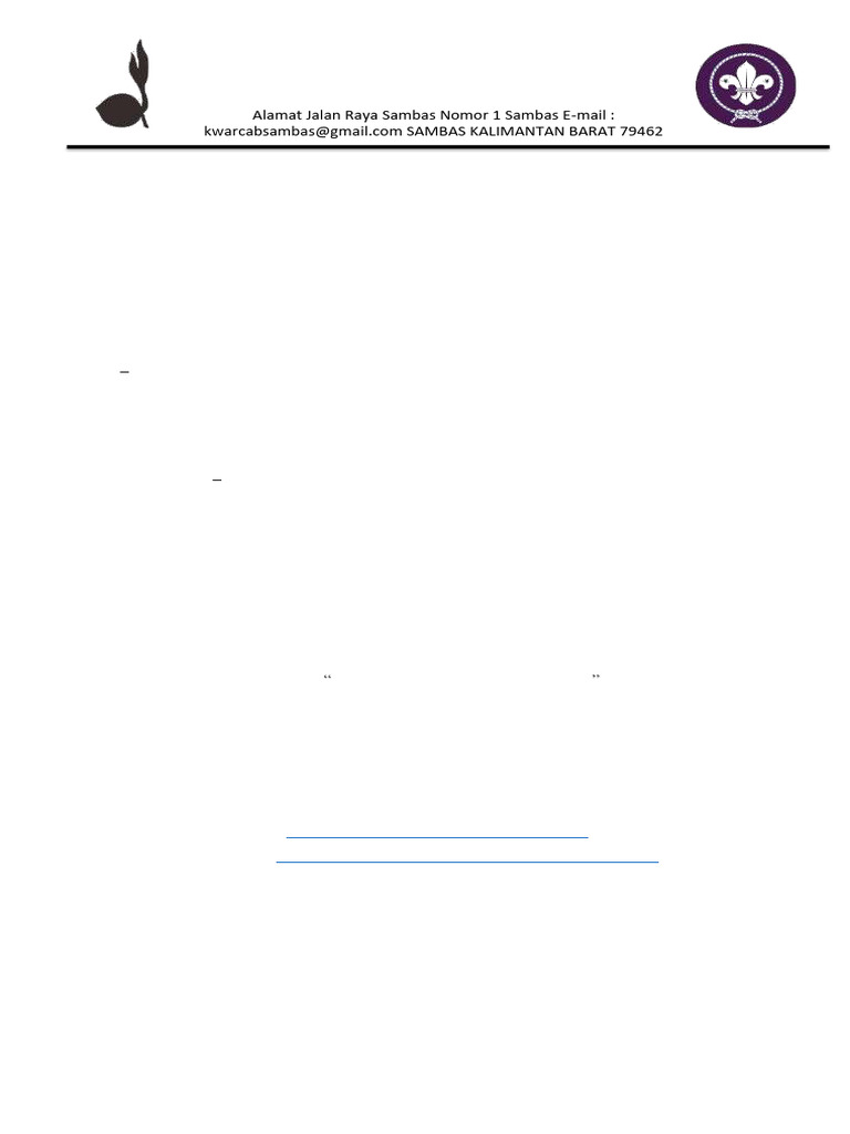 Contoh Surat Edaran Wing Tapak Merah | PDF