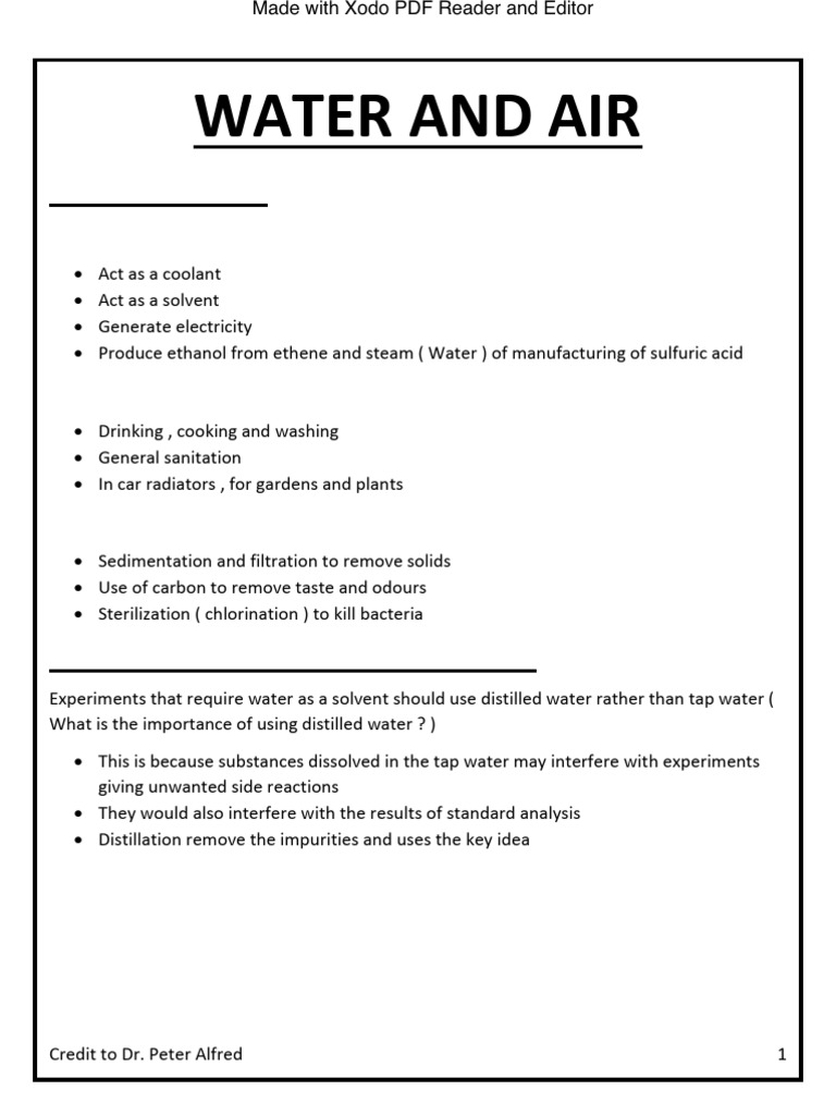 WATER AND AIR Original | PDF | Combustion | Water