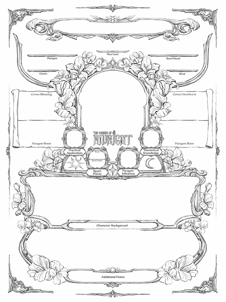 Covens of Midnight - Character Sheets | PDF