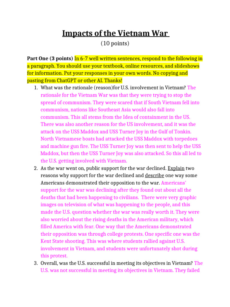 Vietnam War: Causes and Consequences | PDF | Vietnam War