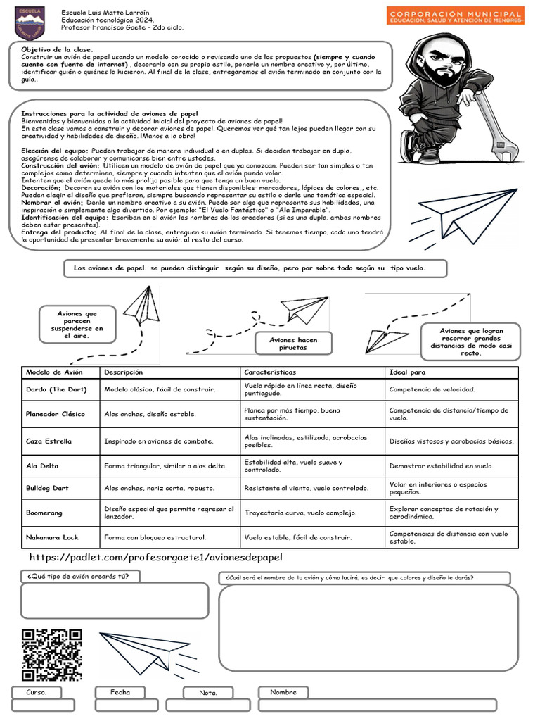 Actividad de Aviones de Papel 2024 | PDF | Avión | Diseño de vehículos