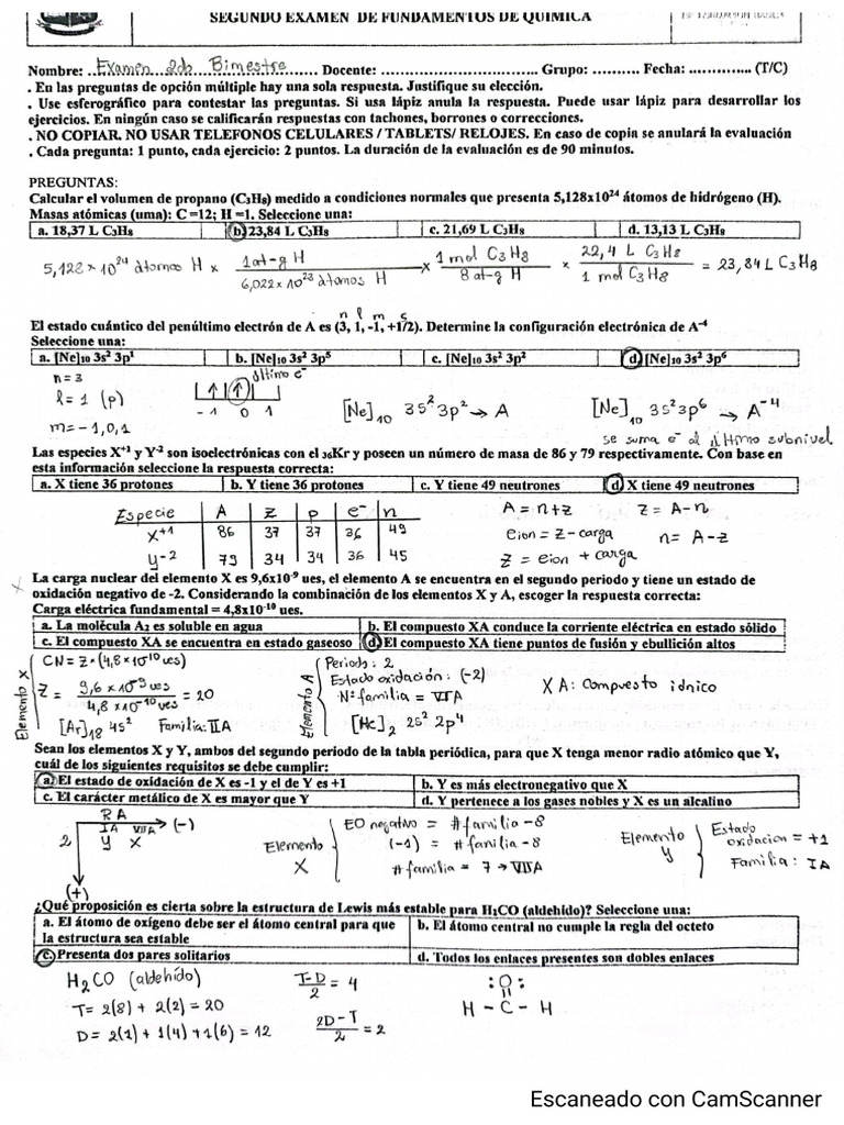 Examen 2do Bimestre Tarde | PDF