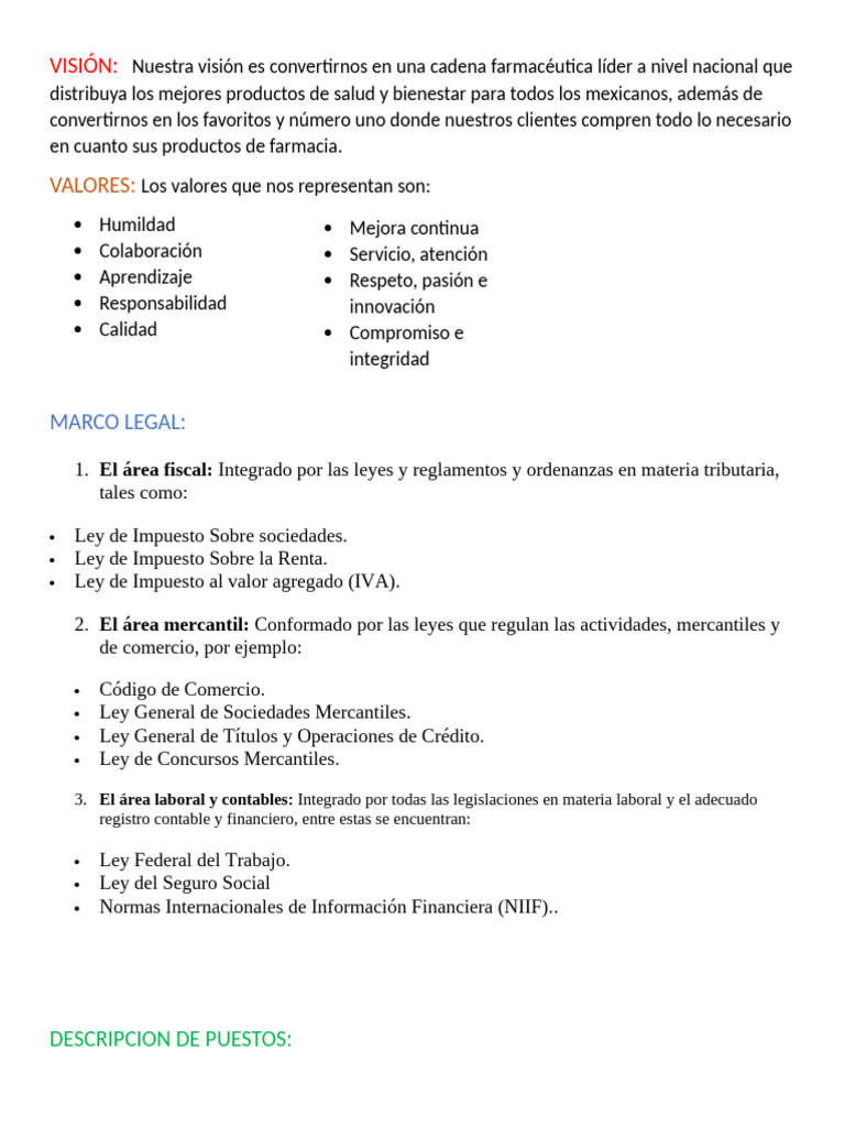 VISIÓN | PDF | Responsabilidad legal | Sociedad de responsabilidad limitada