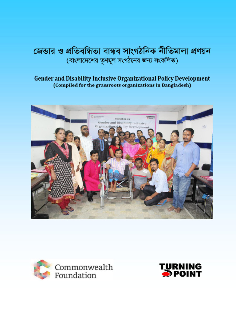 Handbook On Gender and Disability Inclusive Organizational Policy ...