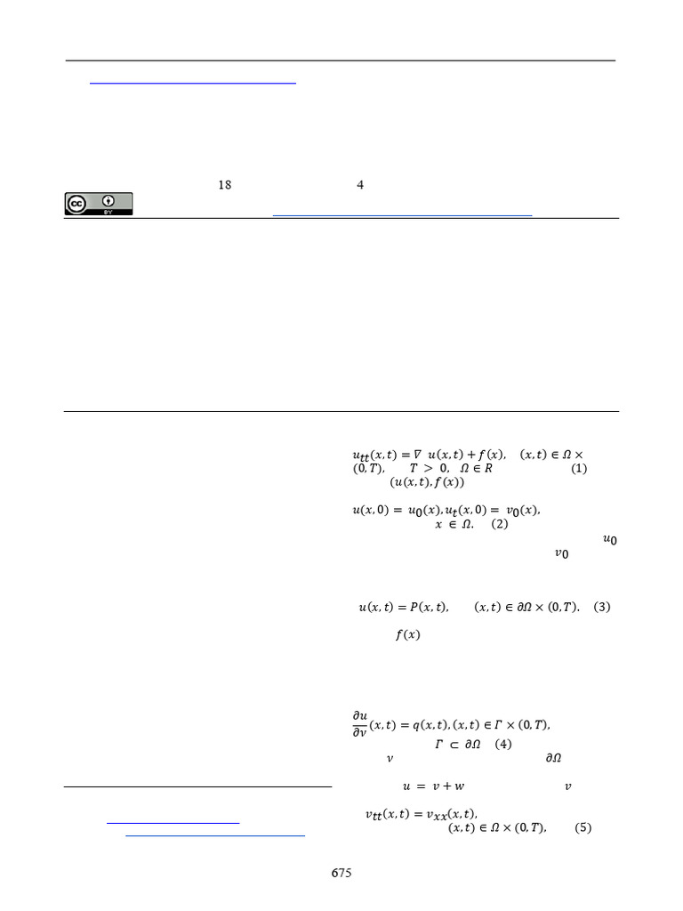 Solving Wave Equation via FDM | PDF | Inverse Problem | Equations