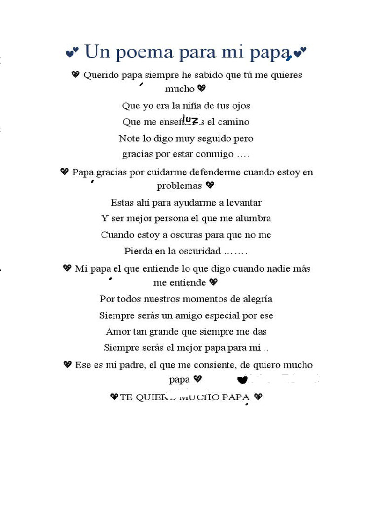 correccioón un poema para mi papá | PDF