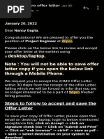 Downloading Your Signed Offer Letter | PDF