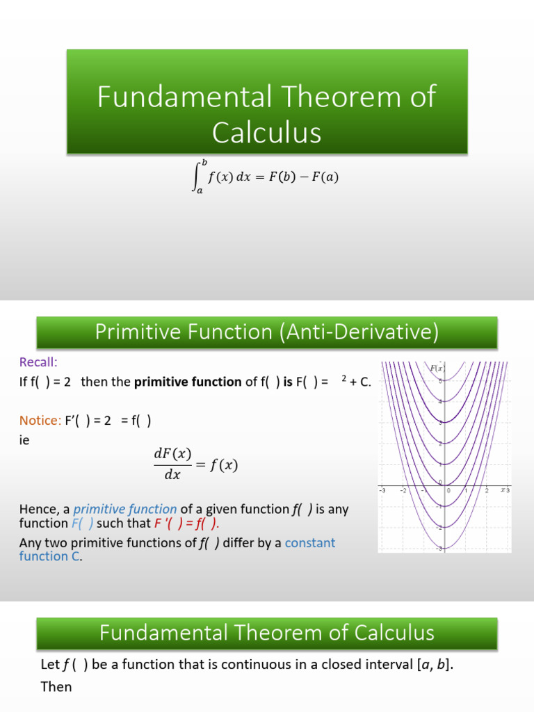 Understanding the Fundamental Theorem of Calculus | PDF | Function ...
