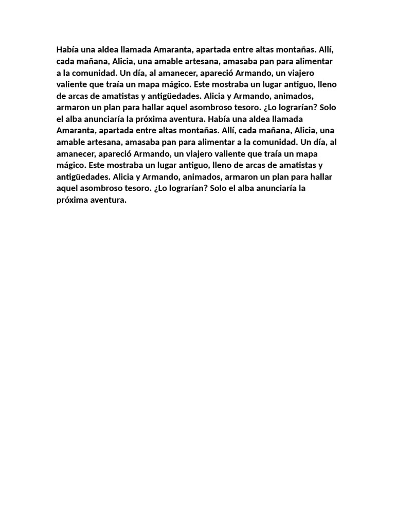 Cuento Letra A | PDF