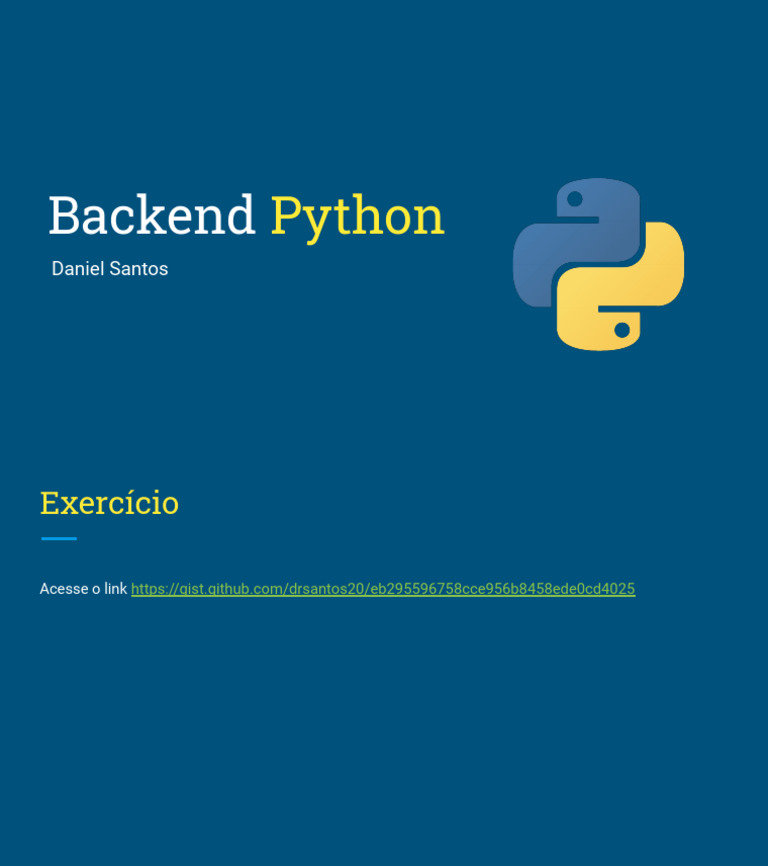 Application Server - Modulo 02 - Exercicio Backend Python | PDF