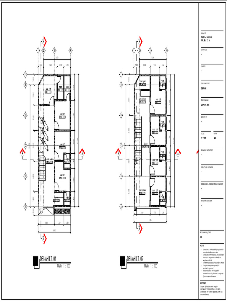 DENAH - TAMPAK - Kos Tembalang - 160425 | PDF | Design | Visual Journalism