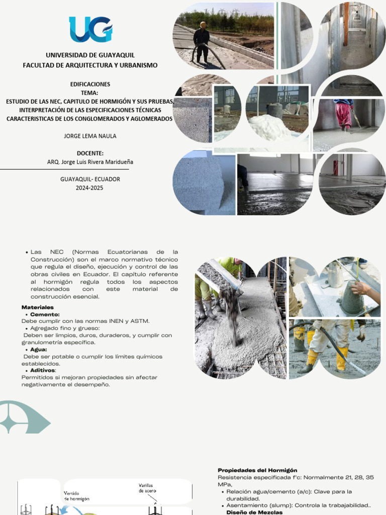 Tarea 1 Jorge Lema | PDF | Hormigón | Cemento