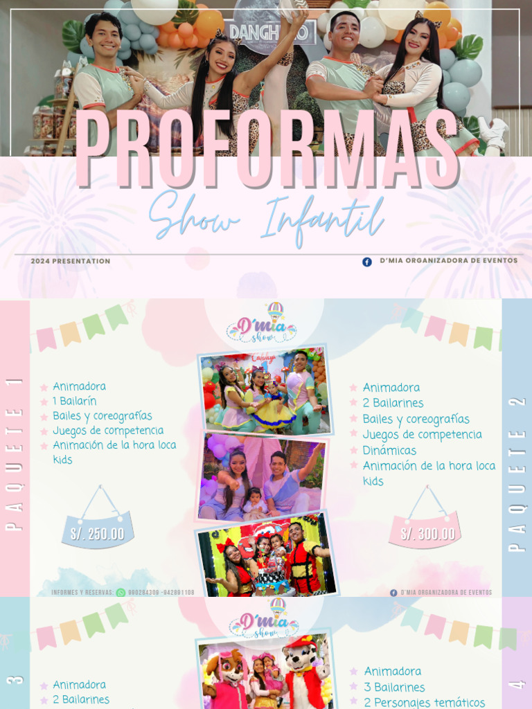 Proformas Show Infantil | PDF
