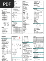 11th Grade Mathematics Reference Sheet | PDF | Area | Trigonometric ...