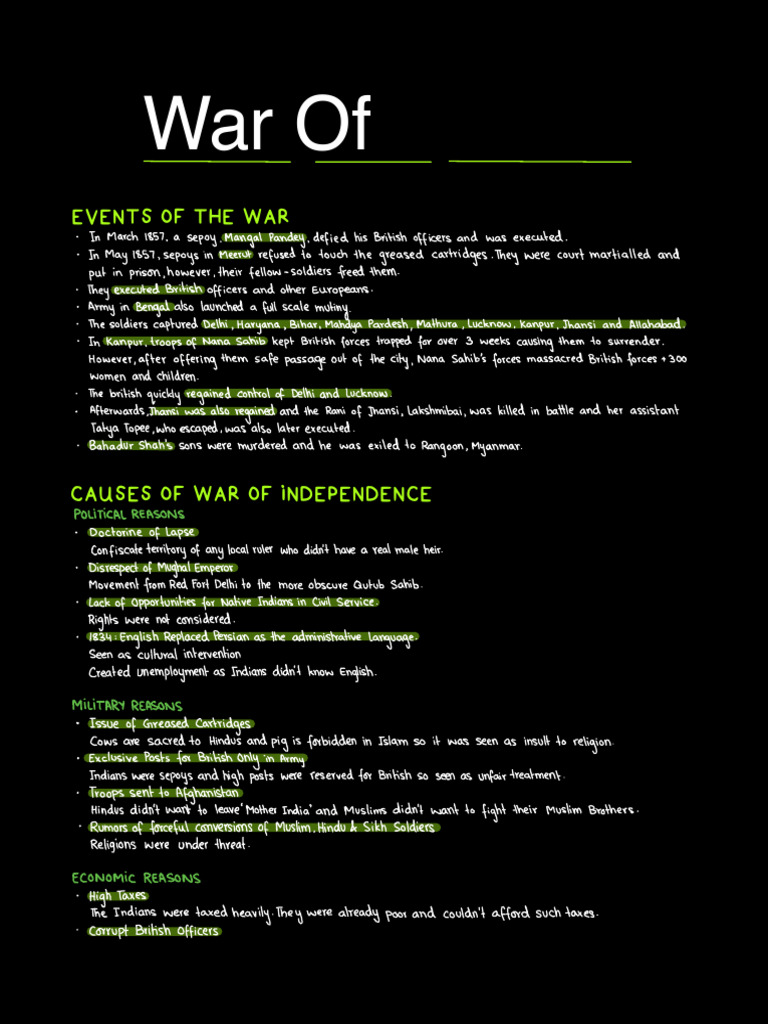 War of Independence 1857 | PDF