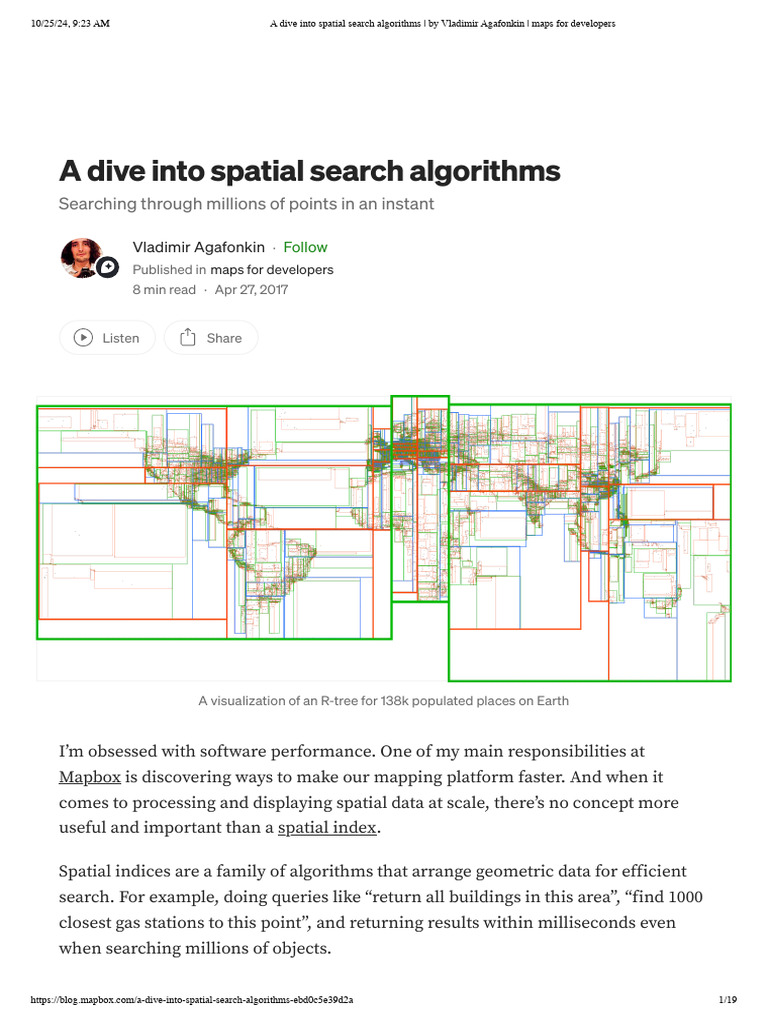 A Dive Into Spatial Search Algorithms - by Vladimir Agafonkin - Maps ...