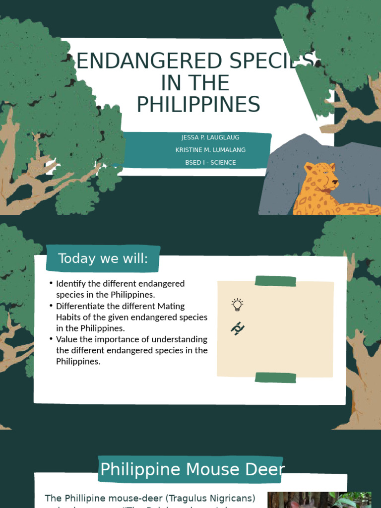 Ecosystems and Habitats at Risk Science Presentation in Dark Green ...