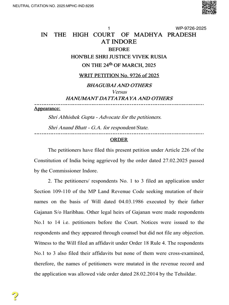 WP 9726 2025 FinalOrder 24-03-2025 Digi | PDF | Justice | Crime & Violence