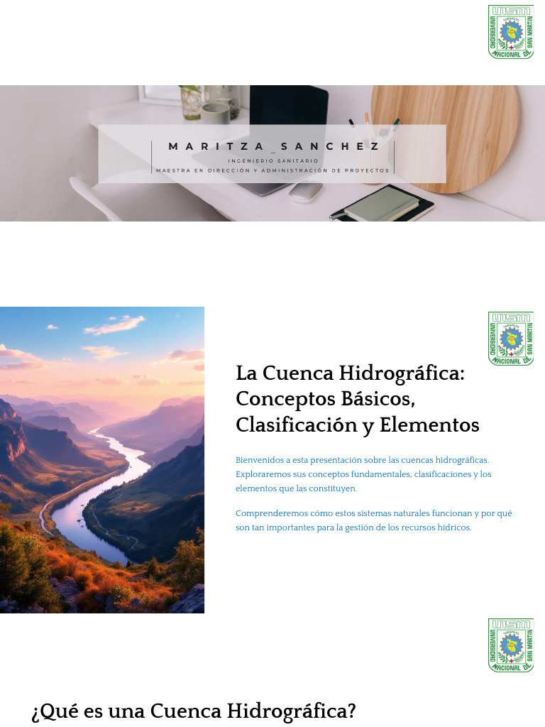 01 - La Cuenca Hidrografica | PDF | Cuenca de drenaje | Agua