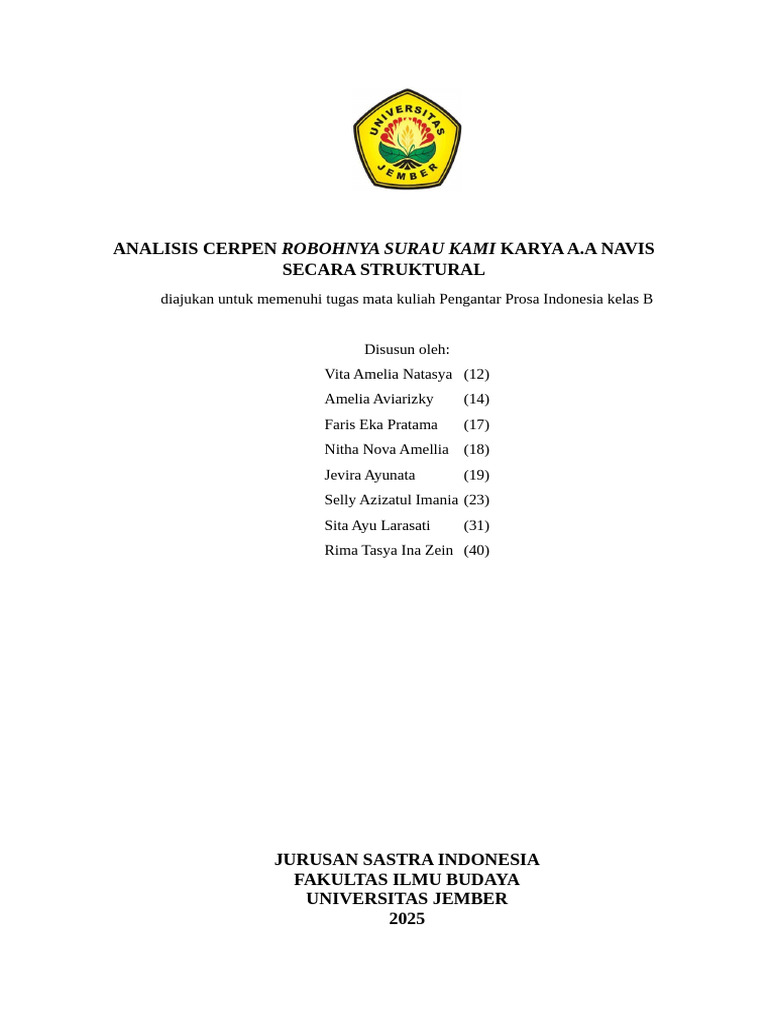 Analisis Prosa (1) - 1 | PDF
