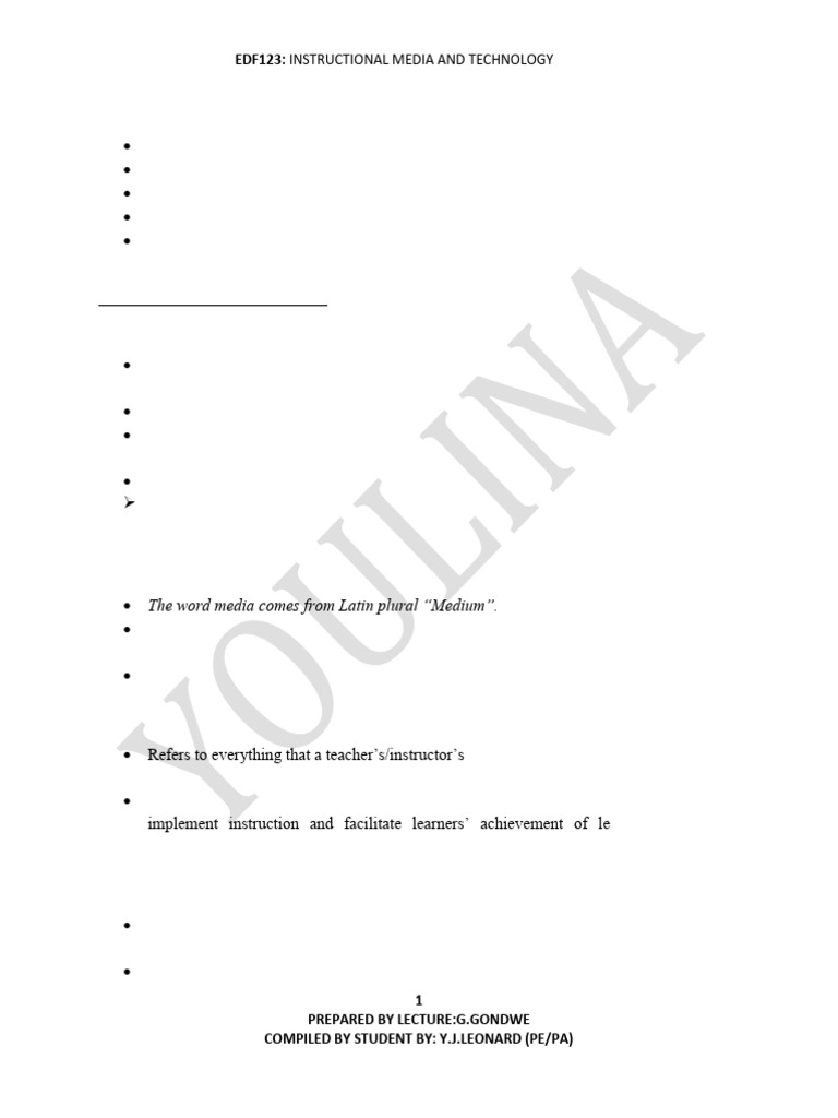Understanding Instructional Media in Education | PDF | Instructional ...