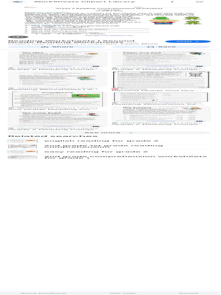 Comprehensions For Class 2 - Google Search | PDF