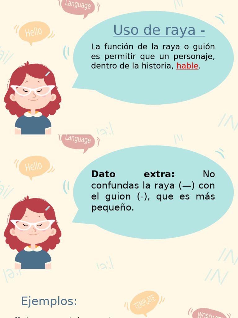 Uso correcto de la raya en diálogos | PDF