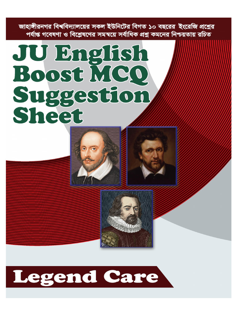 JU English Boost MCQ Suggestion Sheet | PDF | Adverb | Adjective