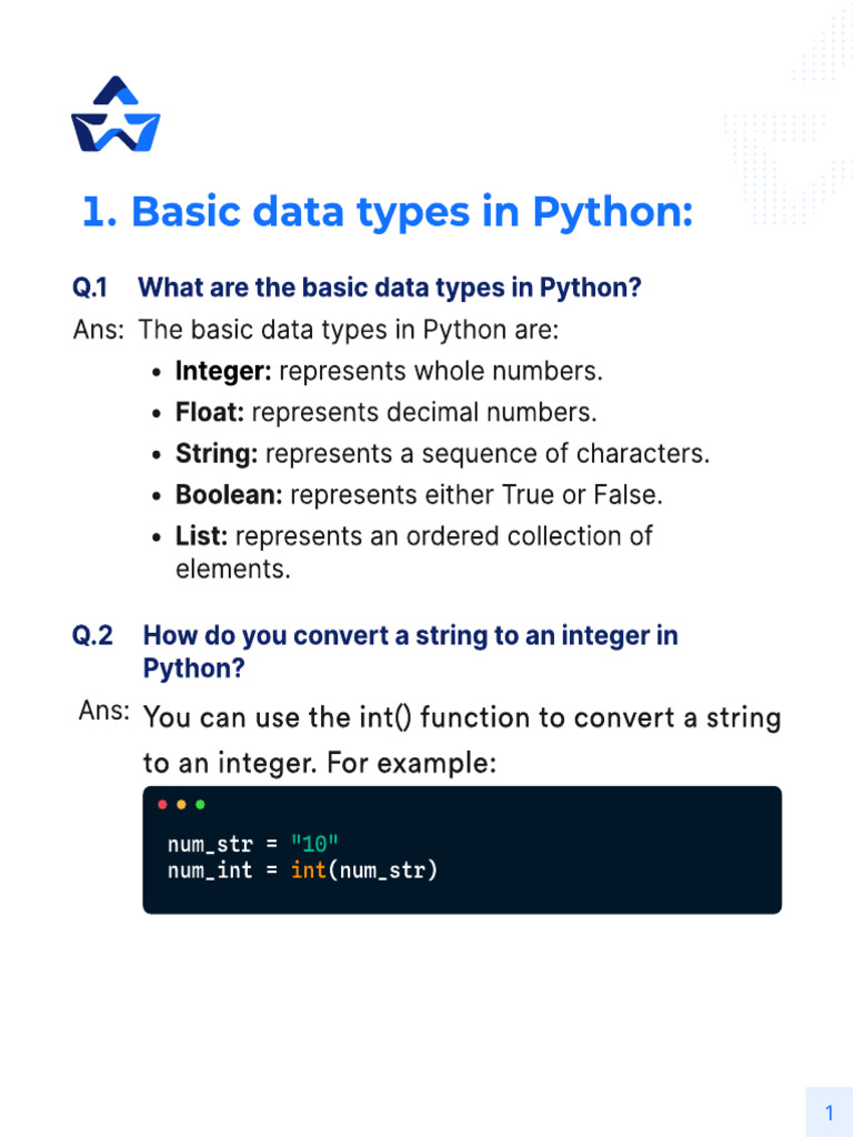 Python Interview Question Toward Machine Learning | PDF | Method (Computer Programming) | Class ...