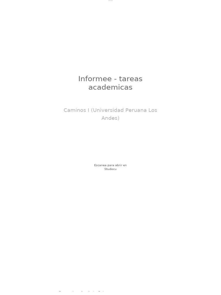 Informe Tecnico Caminos 1 | PDF | Perú | Ingeniería